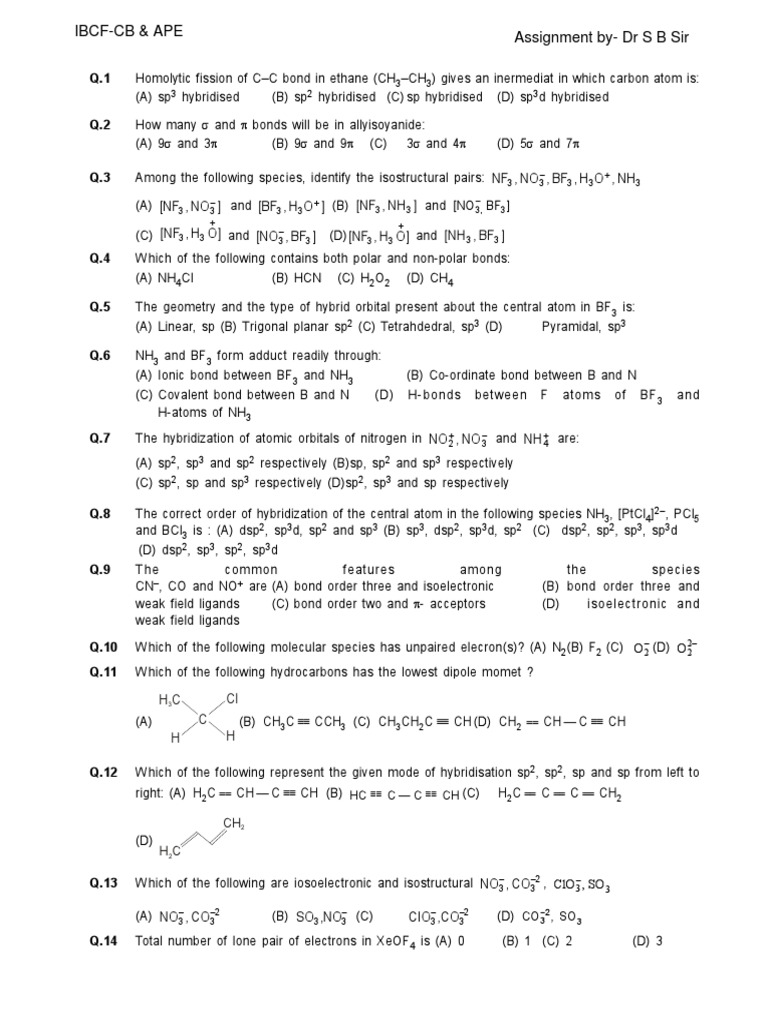 CB and APE | PDF | Ethanol | Chemical Bond