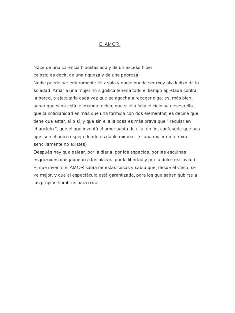 El AMOR | PDF