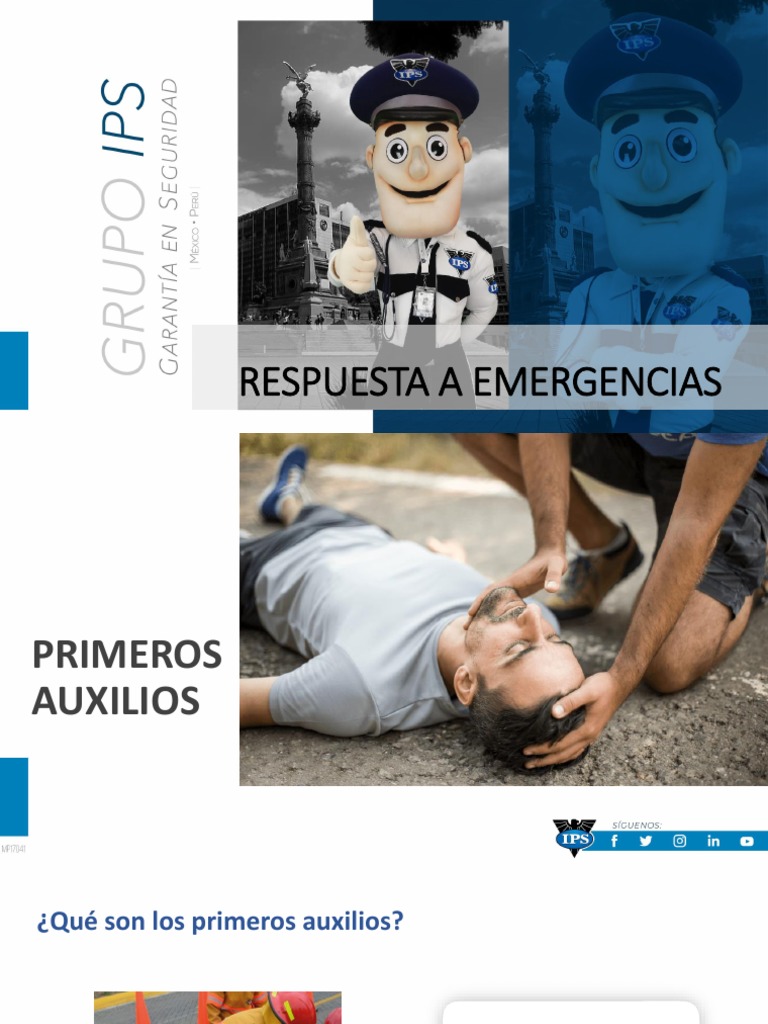 Primeros Auxilios - IPS | Descargar gratis PDF | Primeros auxilios | Reanimación cardiopulmonar