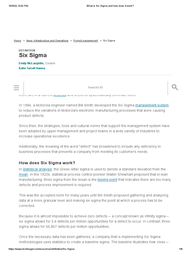 What is Six Sigma and how does it work_ | PDF | Six Sigma | Standard ...