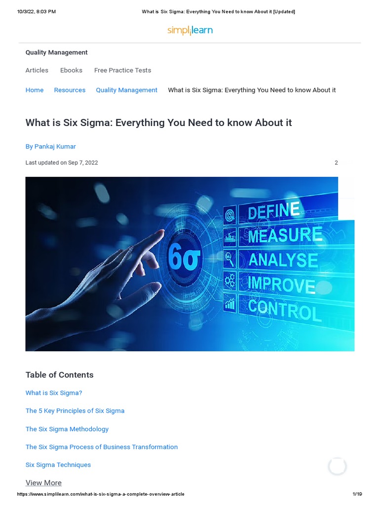 What Is Six Sigma - Everything You Need To Know About It (Updated ...