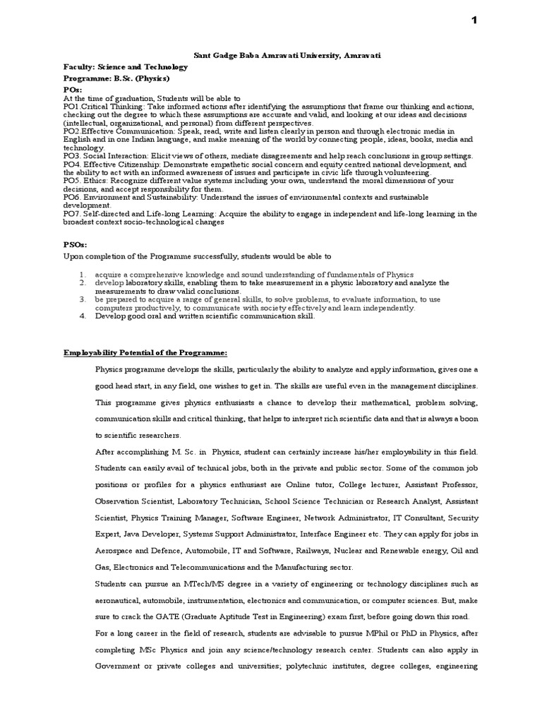 BSC Physics Syllabus | PDF | Inductor | Electric Field