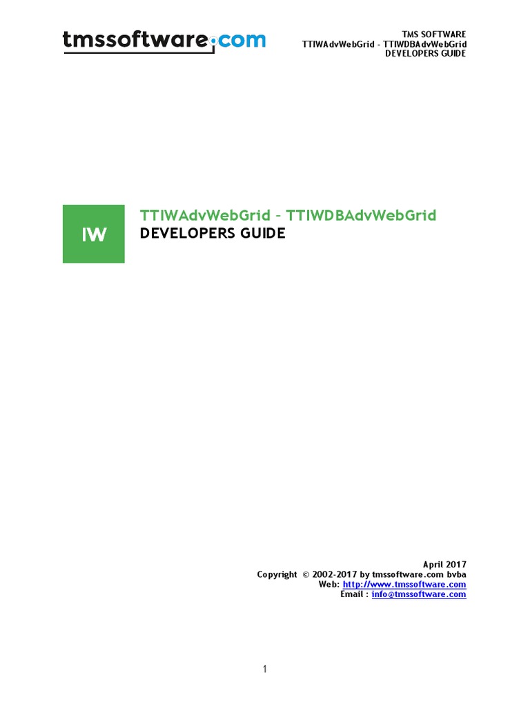 Tms Intraweb Grids Pdf Boolean Data Type Web Application