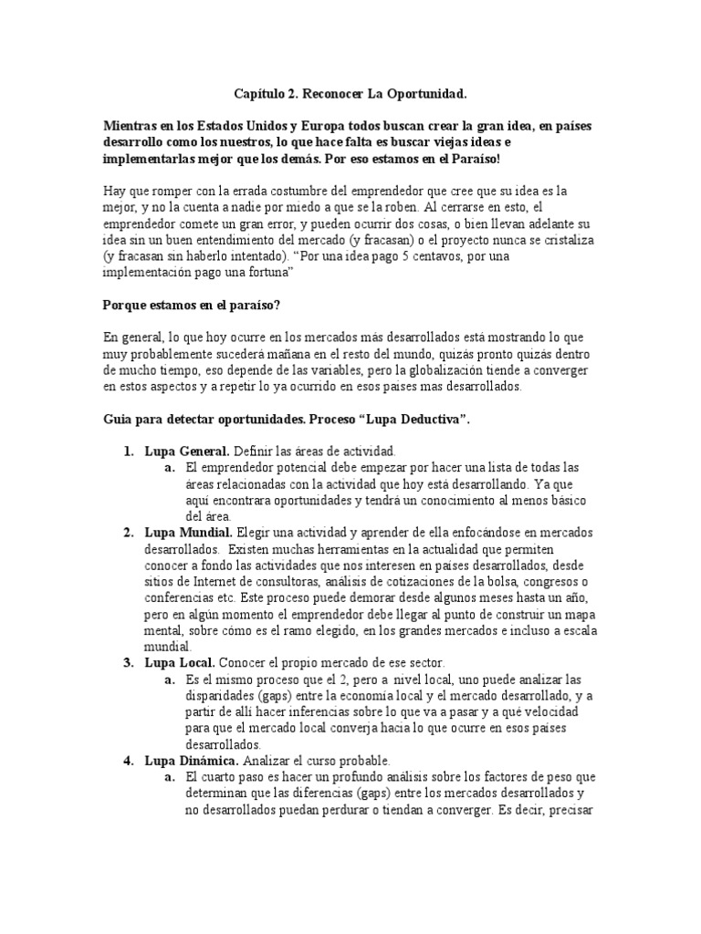 Resumen Capitulo 2 Freire | PDF | Iniciativa empresarial | Economias