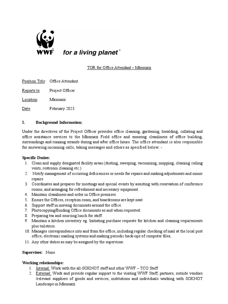 JD Office Attendant Mkomazi | Download Free PDF | Computing