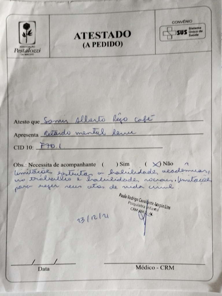 laudo do pcd Dr paulo | PDF