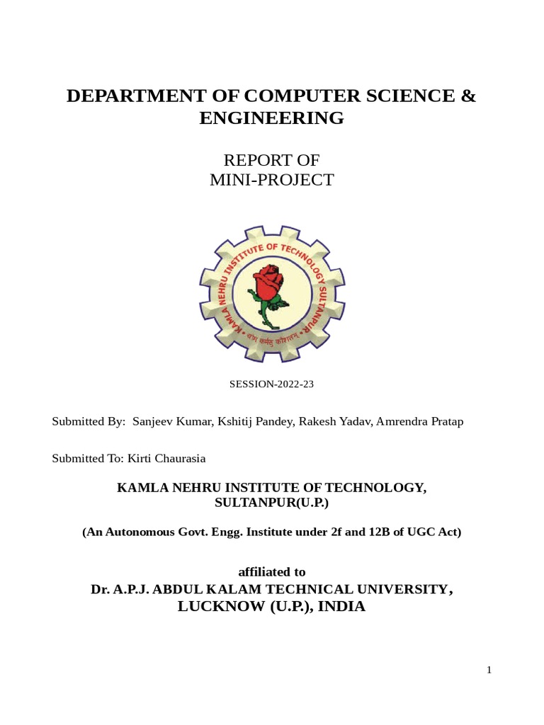 Mini Project Report | PDF | System | Use Case