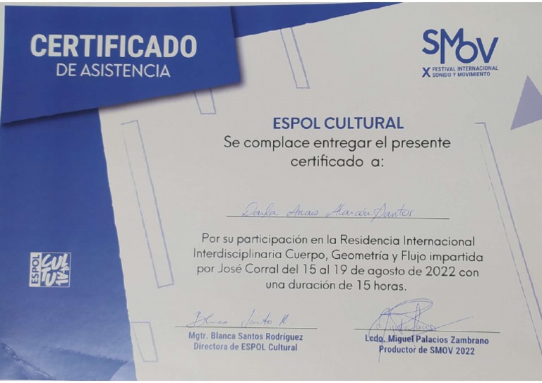 Certificado Espol | PDF