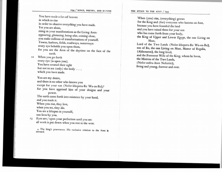 Hymn To The Aten-5 | PDF