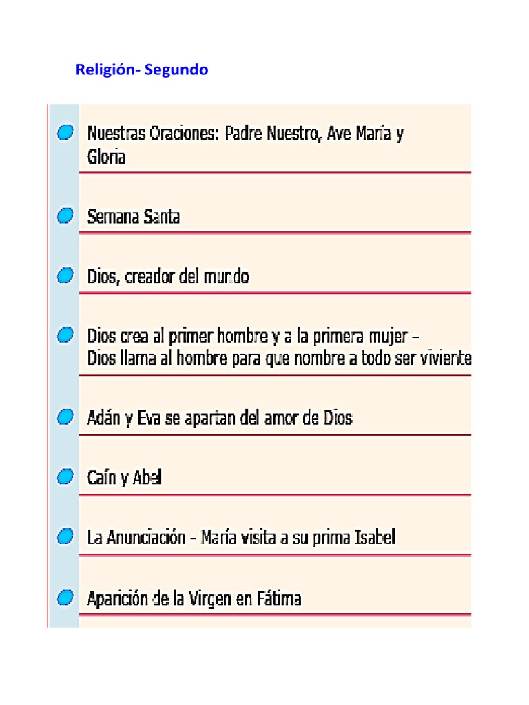 Temas religiosos cristianos y sus principales figuras | PDF