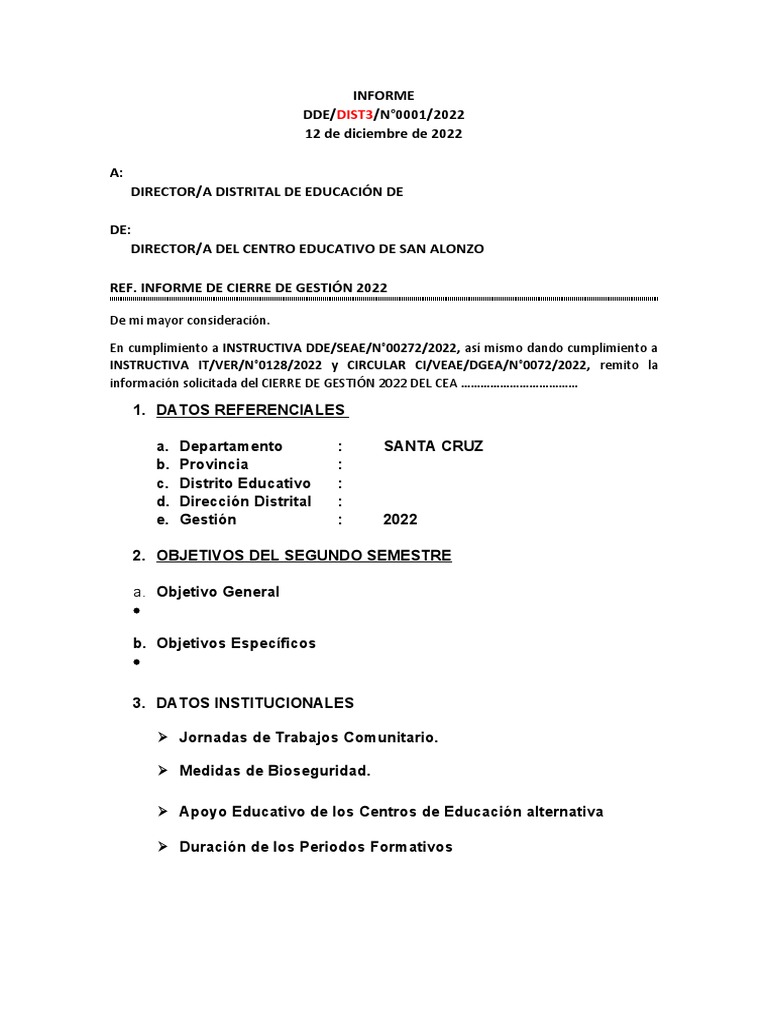 Modelo de Informe de Fin de Gestión | PDF Modelo de Informe de Fin de Gestión | PDF