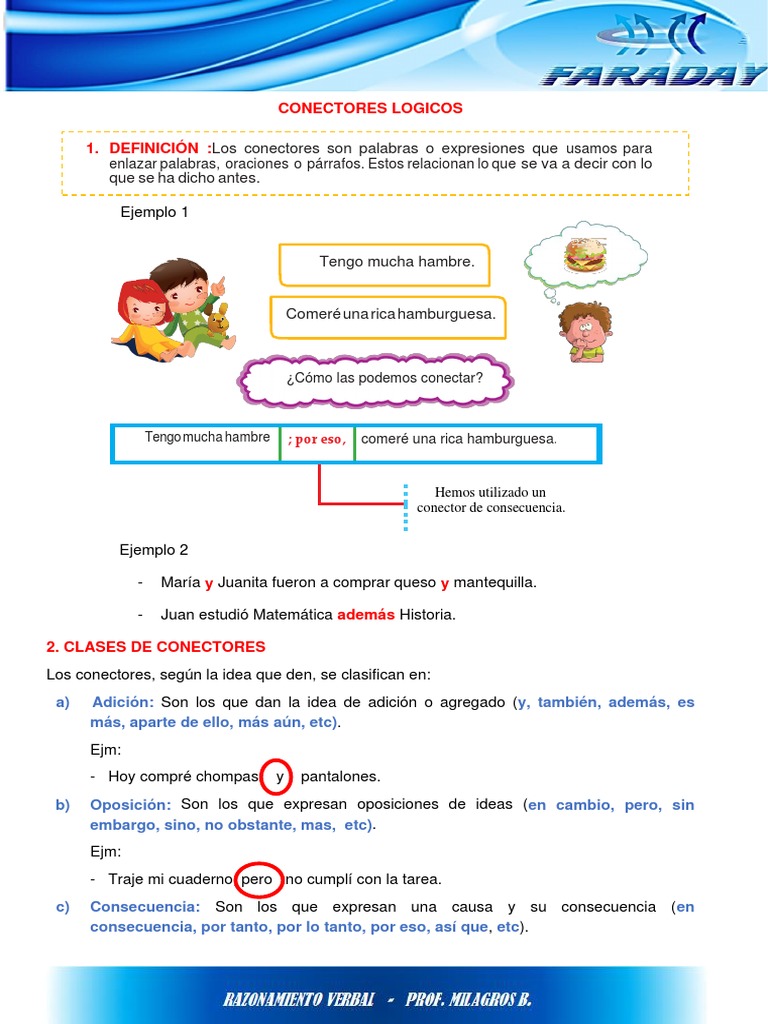 Conectores Lógicos para Cuarto Grado | PDF