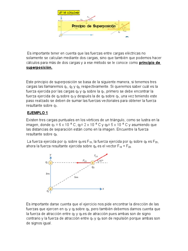Principio de Superposicion | PDF | Vector Euclidiano | Fuerza