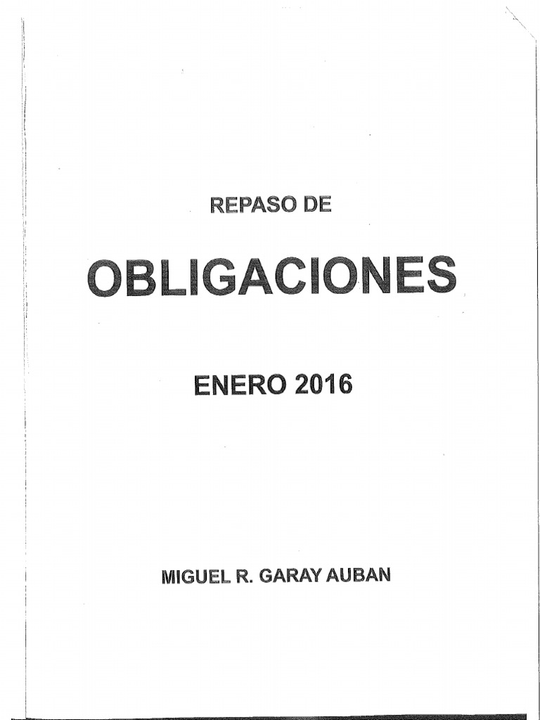 Obligaciones - Garay | PDF