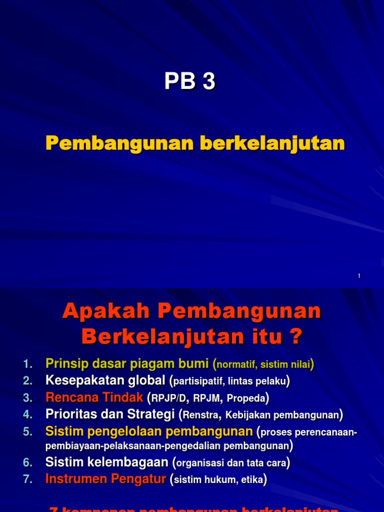Prinsip dan Komponen Pembangunan Berkelanjutan | PDF | Sains & Matematika