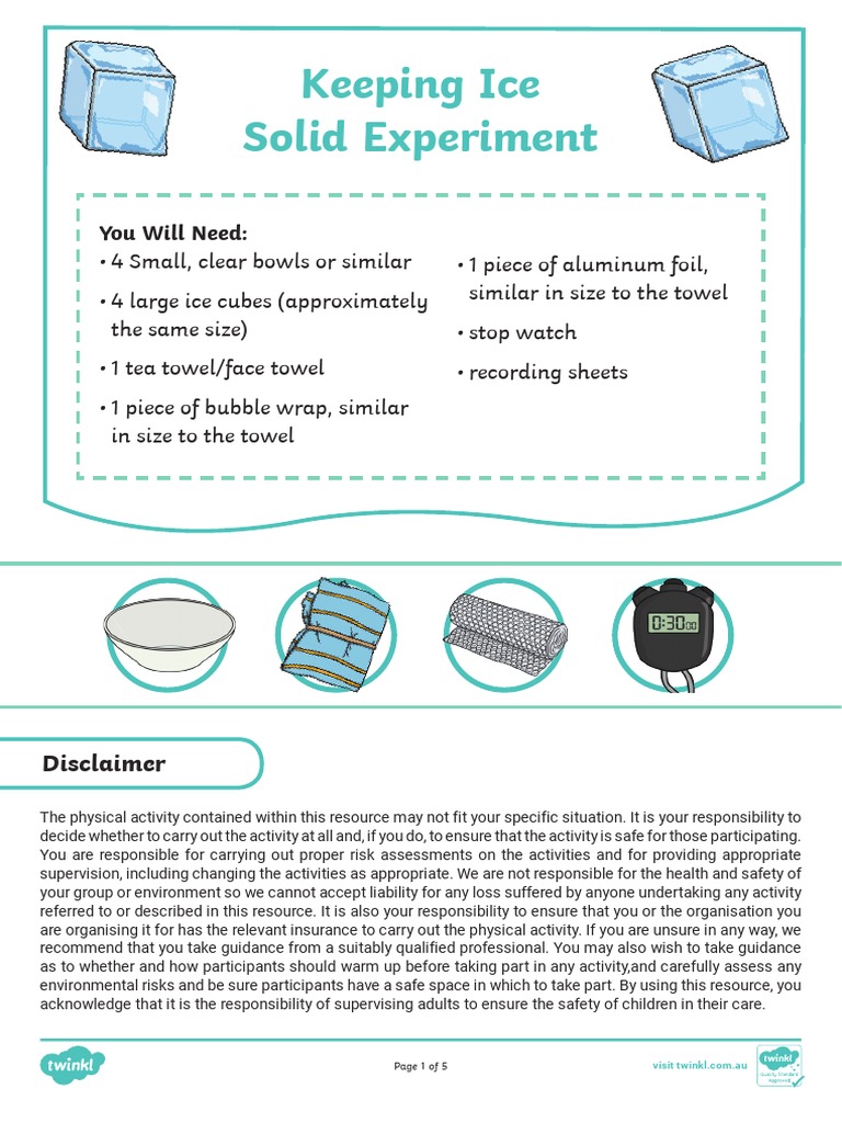 Science Varsity Experiment #2 | PDF | Aluminium Foil | Ice
