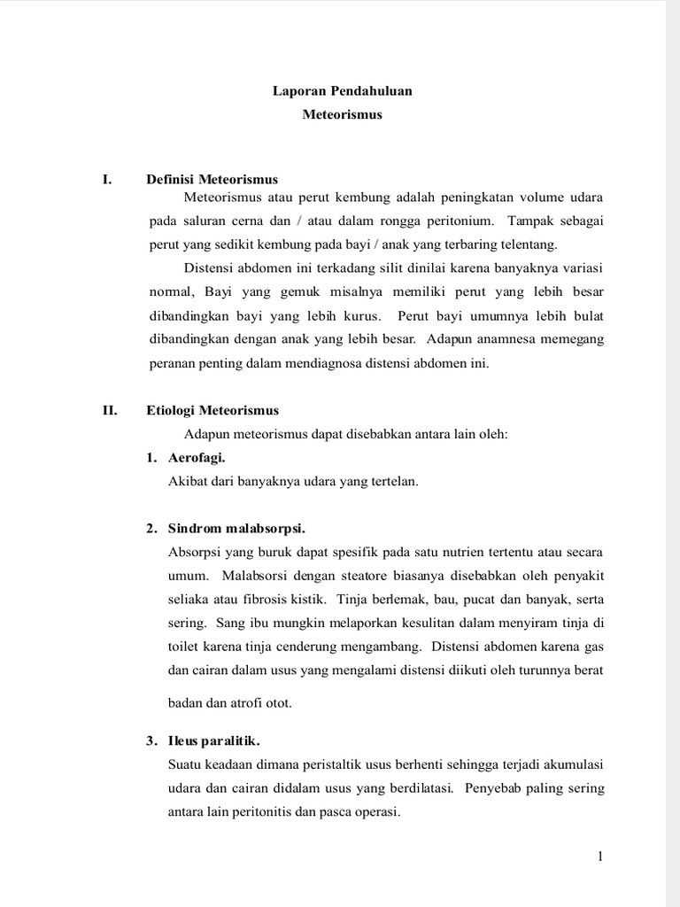 Definisi dan Etiologi Meteorismus | PDF