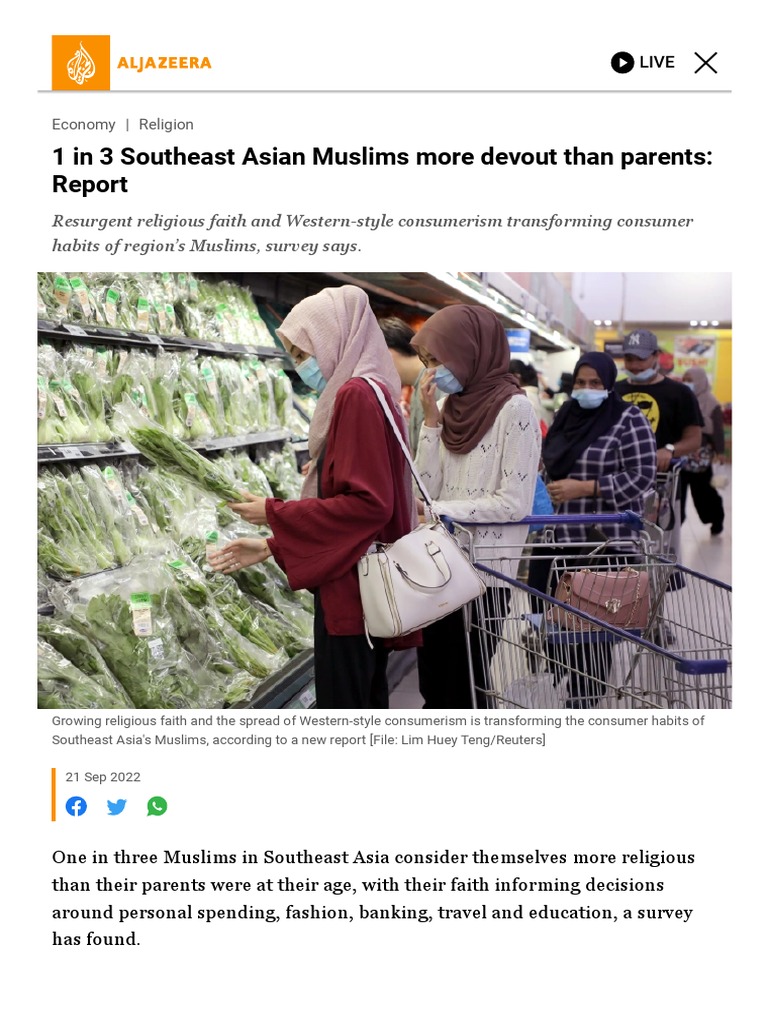 1 in 3 Southeast Asian Muslims More Devout Than Parents - Report ...