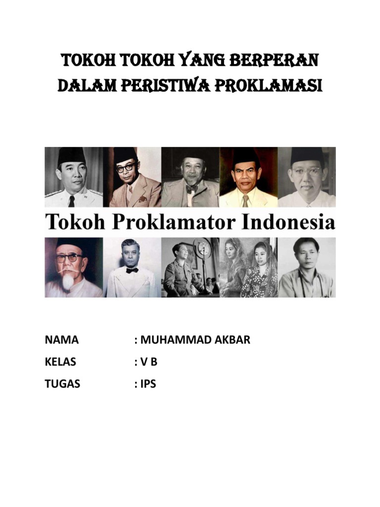 Tokoh Tokoh Yang Berperan Dalam Peristiwa Proklamasi | PDF Tokoh Tokoh Yang Berperan Dalam Peristiwa Proklamasi | PDF