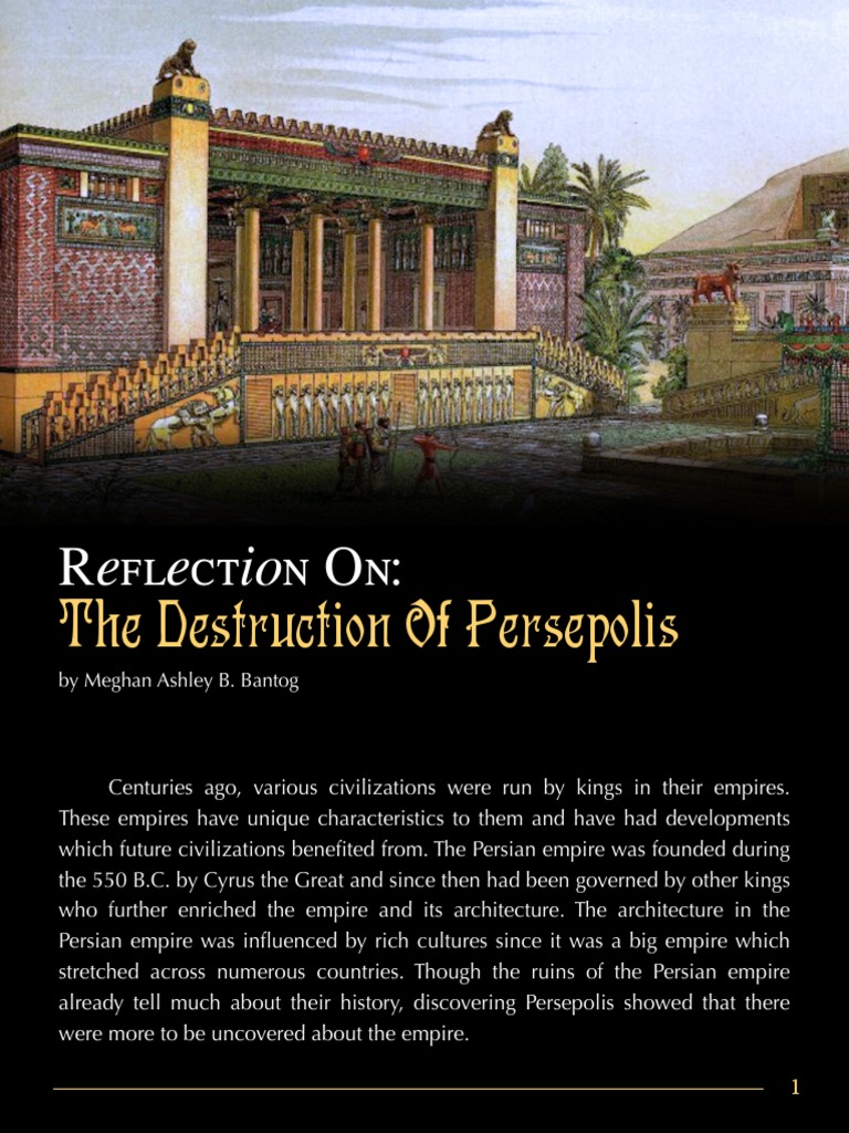 The Destruction of Persepolis | PDF | Achaemenid Empire