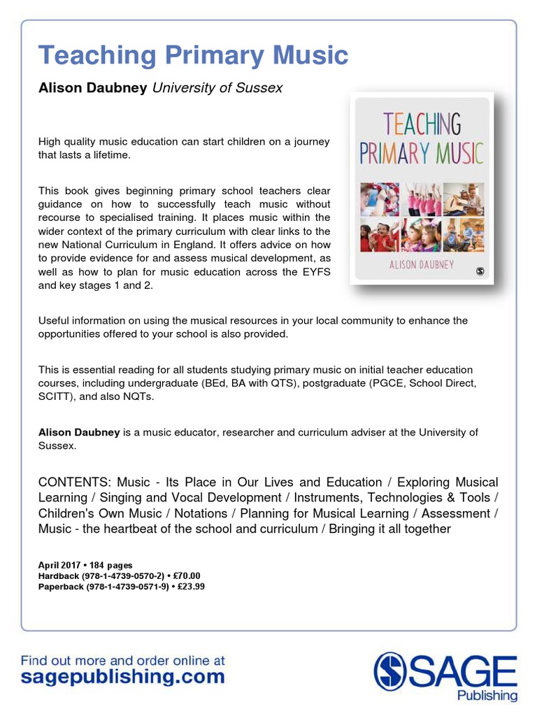 Teaching Primary Music Effectively | PDF | Foreign Language Studies | Art