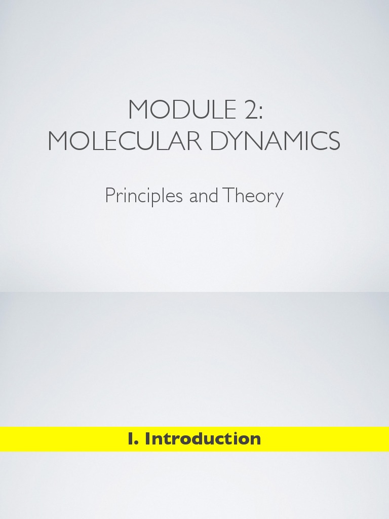 MD Principles | PDF | Applied And Interdisciplinary Physics | Chemistry