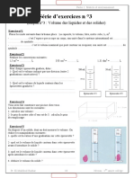 Exercices sur Masse et Volume 5ème | PDF | Kilogramme | Masse