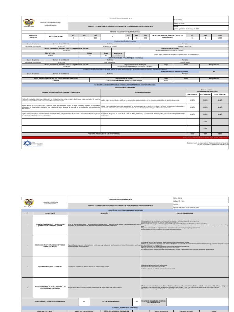 Formato f1 y f2 Carrera Administrativa - Ejc - (1) Primera Evaluacion ...