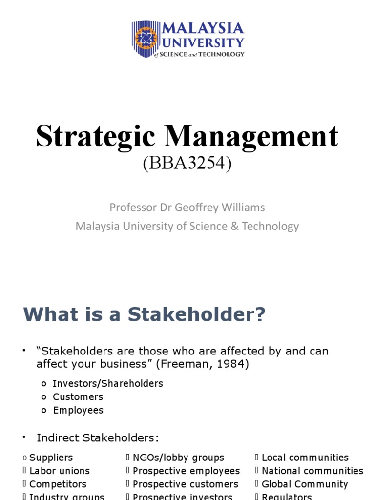 Stakeholder Management Strategies Explained | PDF | Stakeholder ...