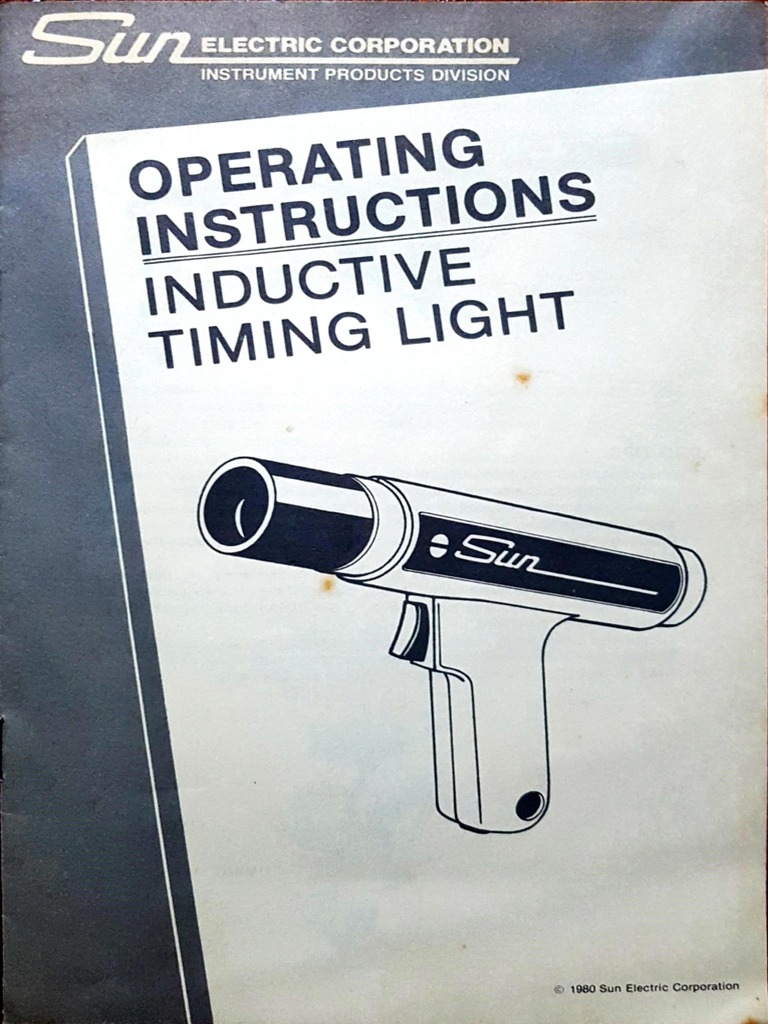SUN Inductive Timing Light | PDF | Distributor | Vehicles