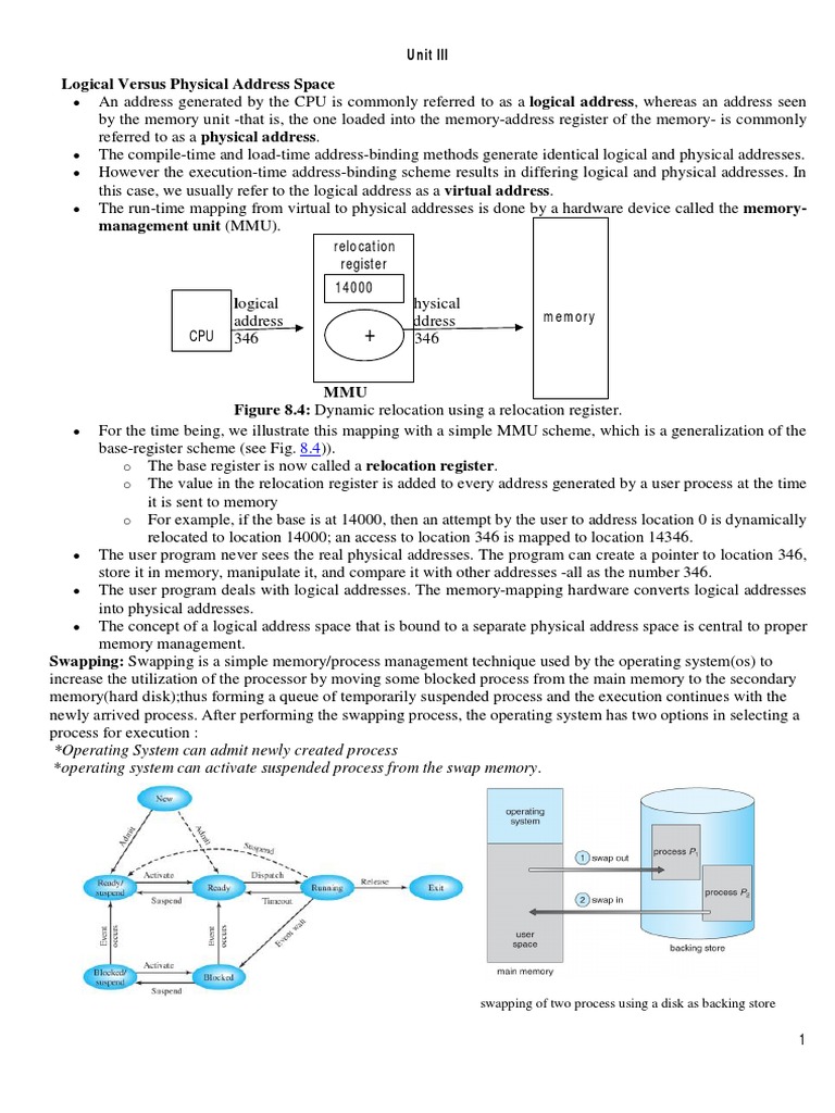 OS Unit III | PDF | Computer Data Storage | Process (Computing)