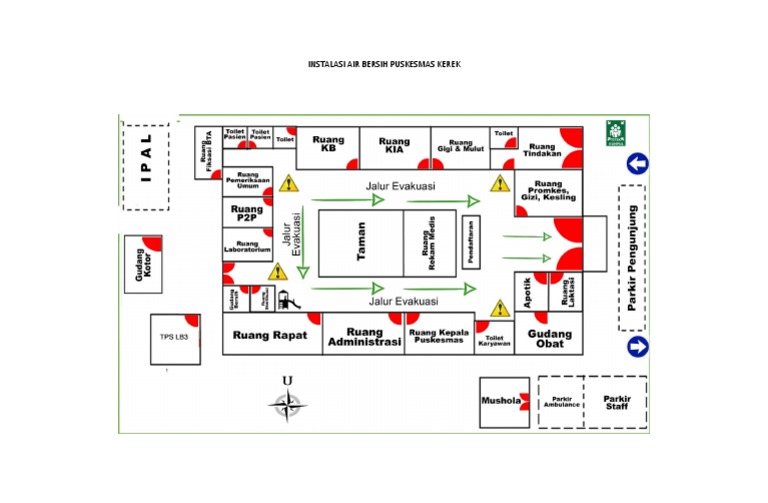 Denah Inst. Air PKM Kerek Word | PDF