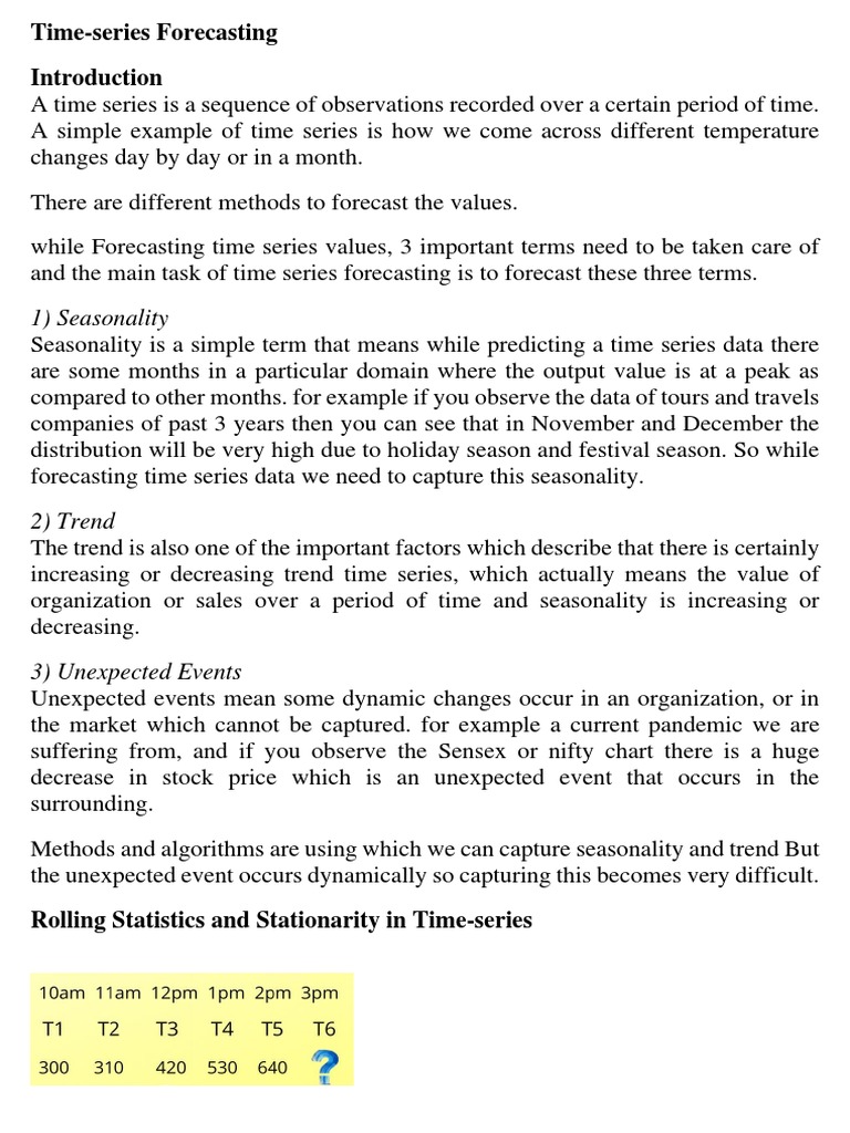 Time Series Forecasting | PDF | Autoregressive Model | Autoregressive Integrated Moving Average