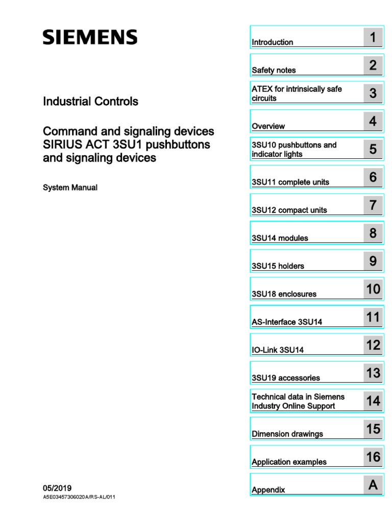 Manual Sirius Act 3su1 En-Us | PDF | Switch | Documentation