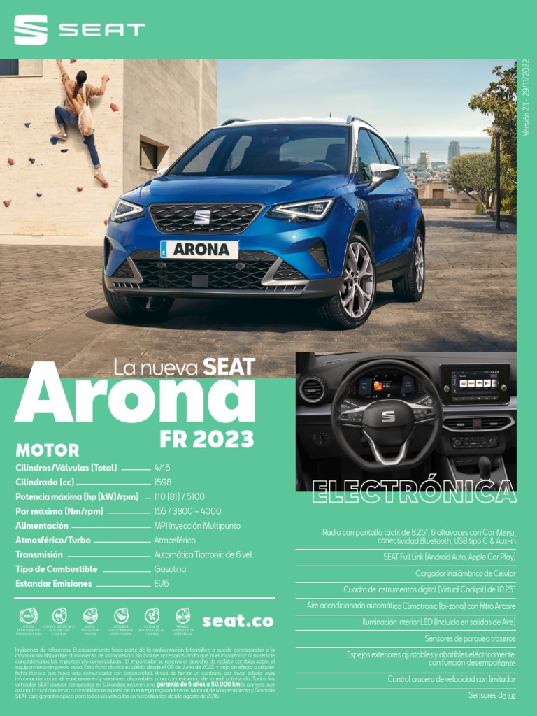 SEAT FR 2023: Especificaciones y Equipamiento | PDF | Fabricantes de ...