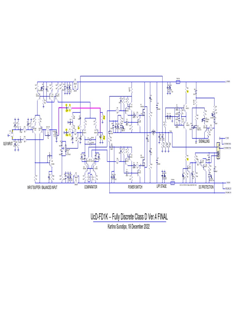 Discrete Class D Amplifier Schematic | PDF | Electronics | Electrical ...
