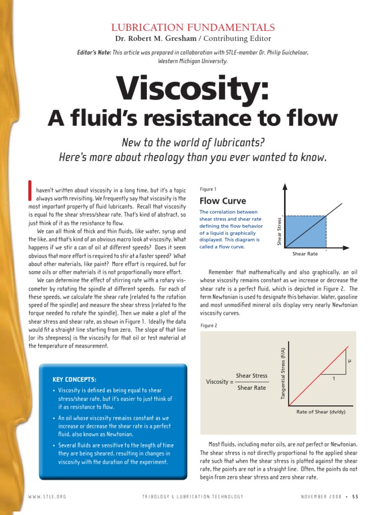 Rheology - Viscosity - Article - A Fluid's Resistance To Flow | PDF ...