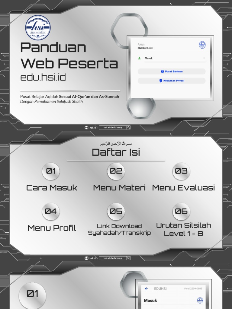 Panduan Web Peserta Edu - Hsi.id | PDF