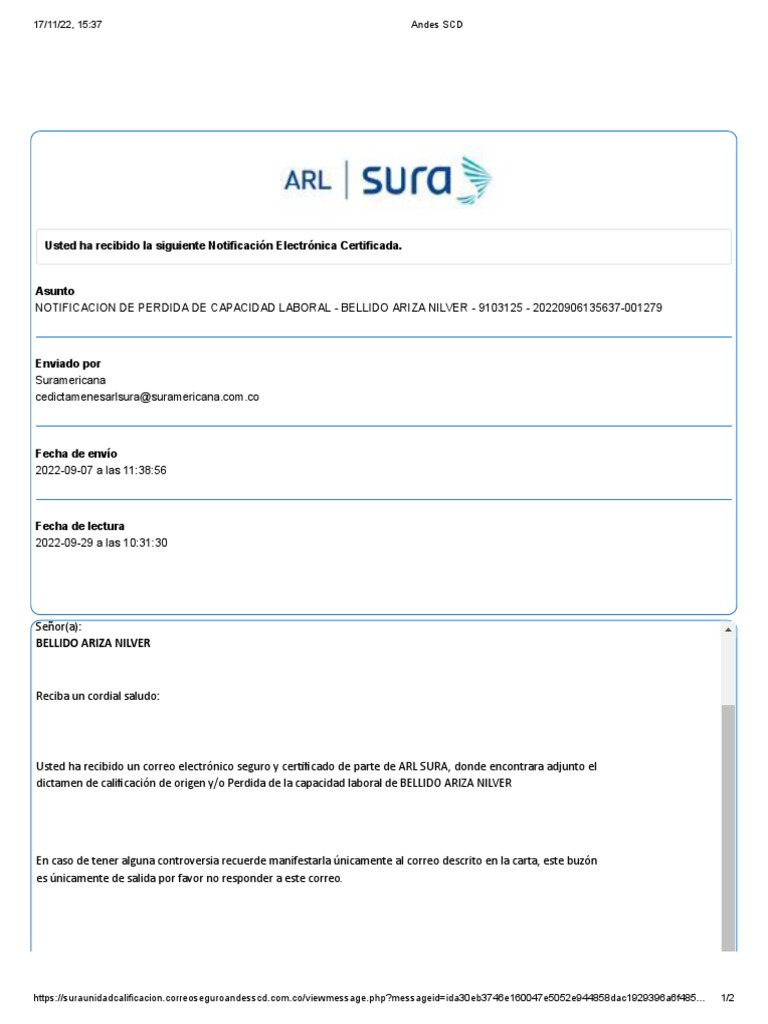Andes SCD Certificación | PDF