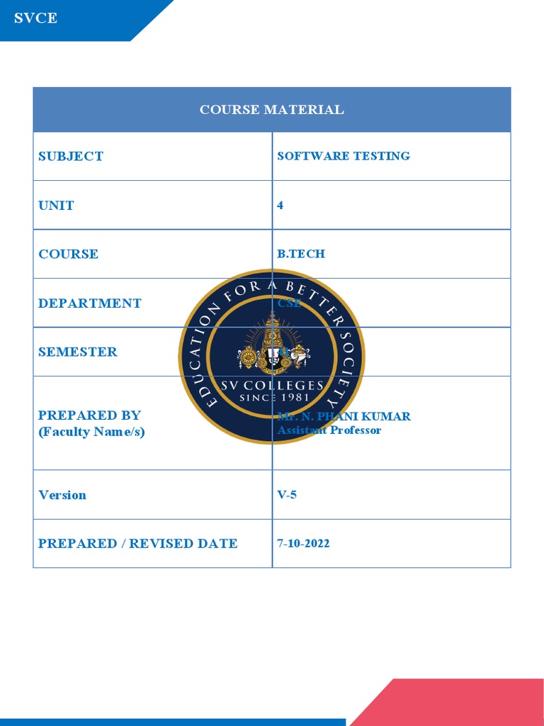 III-i - Cse - ST Coursematerial Unit - 4 | PDF | System | Vertex (Graph Theory)