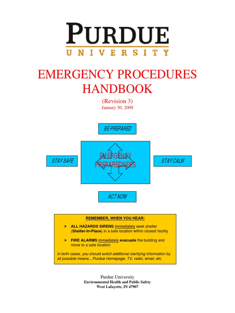 Purdue University Emergency Procedures Guide | PDF | Emergency | Tornadoes