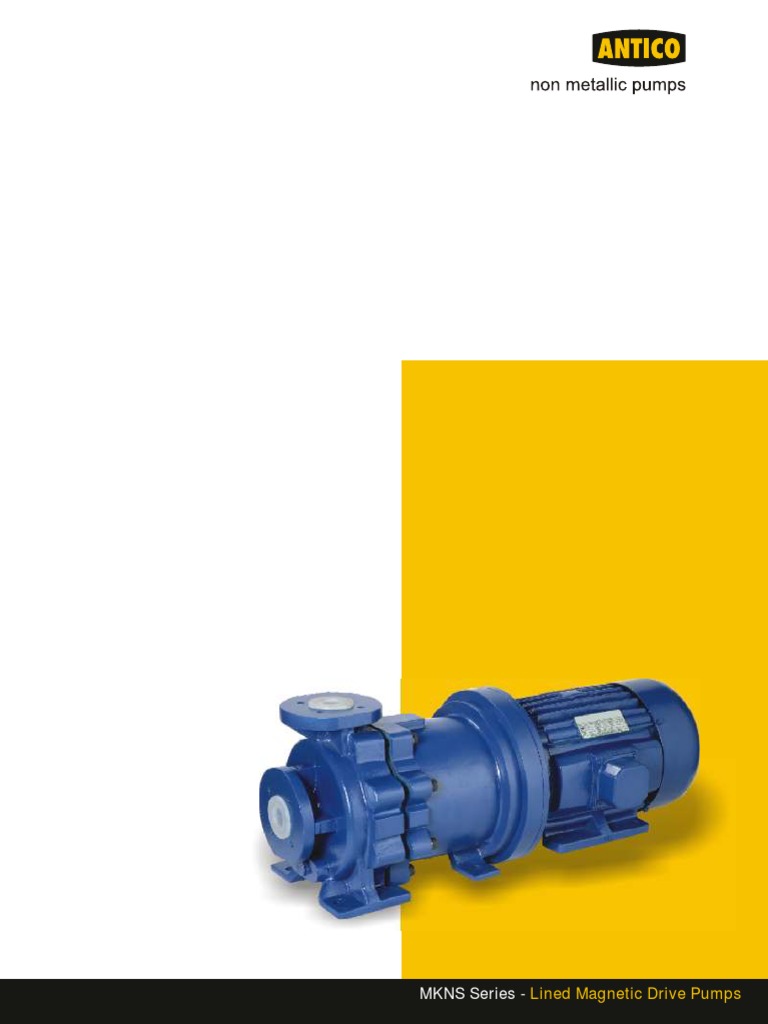 MKNS_PFA_Lined_Magnetic_Drive_Pumps | PDF | Pump | Electric Motor