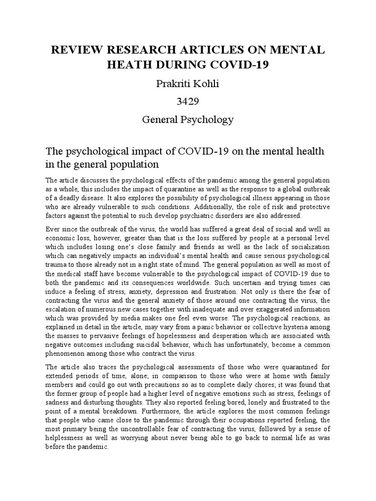 Review Genpsych | PDF | Major Depressive Disorder | Anxiety