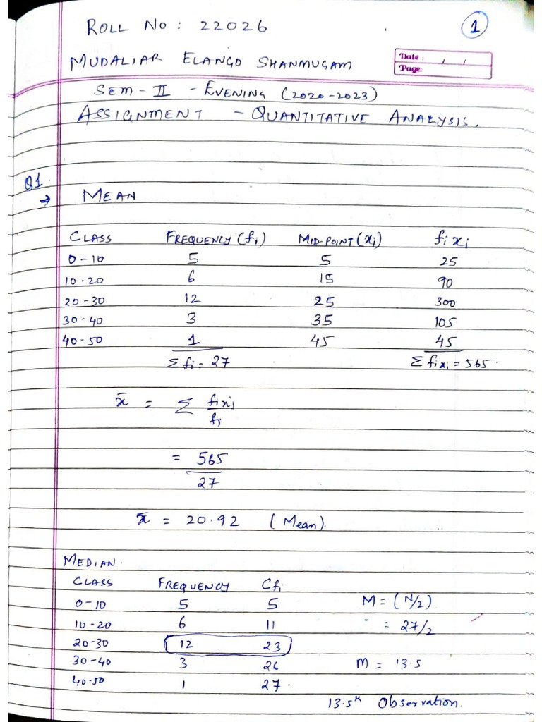 Mudaliar Elango Shanmugam - Sem 2 (Evening) | PDF