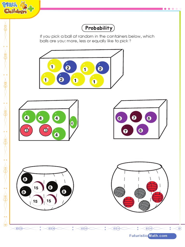 Probability Balls in A Box Worksheet | PDF