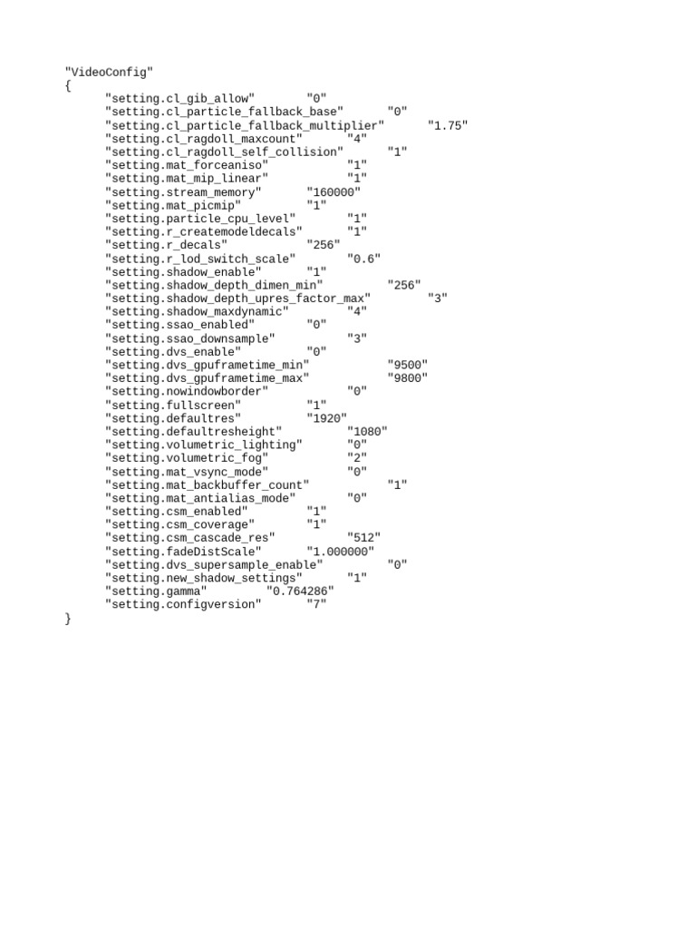 Video Configuration Settings Guide | PDF | Computers