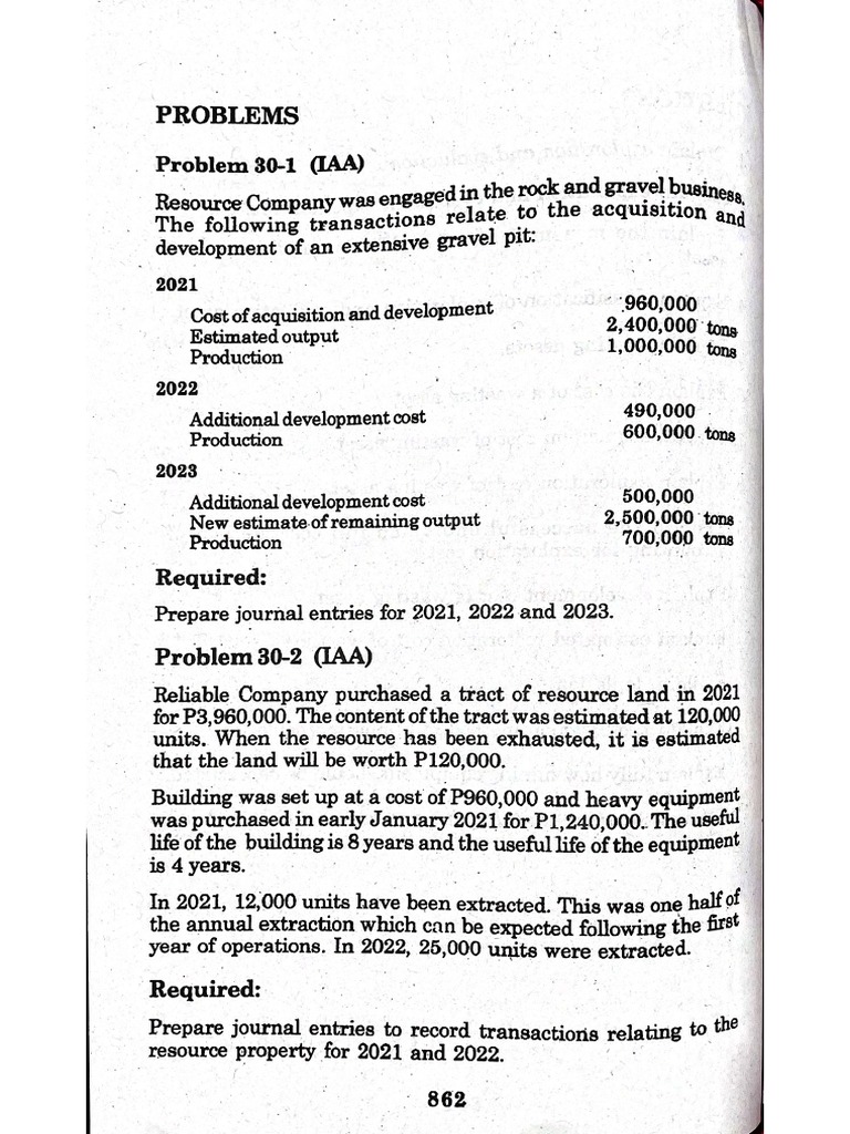 Chapter 30 Depletion Wasting Asset | PDF