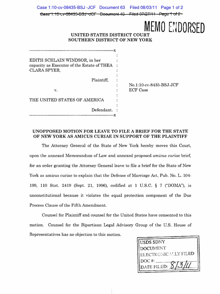 E Jdorsed: United States District Court Southern District of New York ...