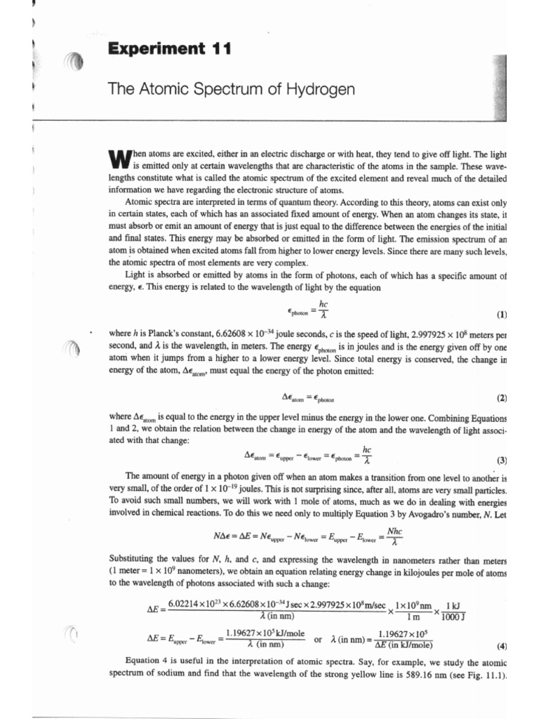 Atomic Spectrum Lab | PDF