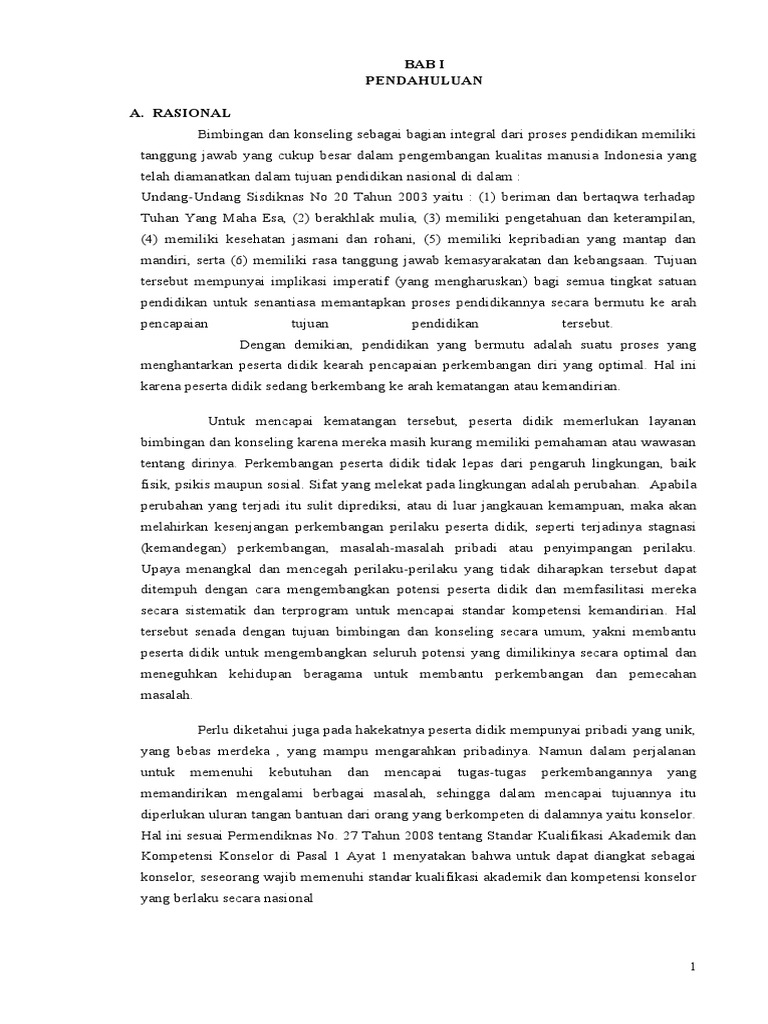 Program Kerja BK Apep 2020 | PDF